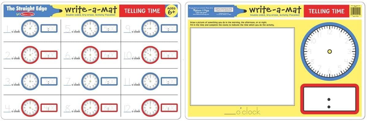 Telling Time Wrote-A-Mat - Toys & Co.
