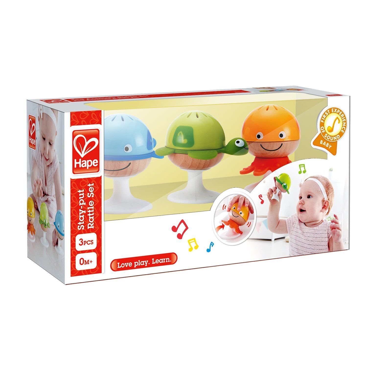 Stay Put Rattle Set 3 pcs. - Toys & Co.
