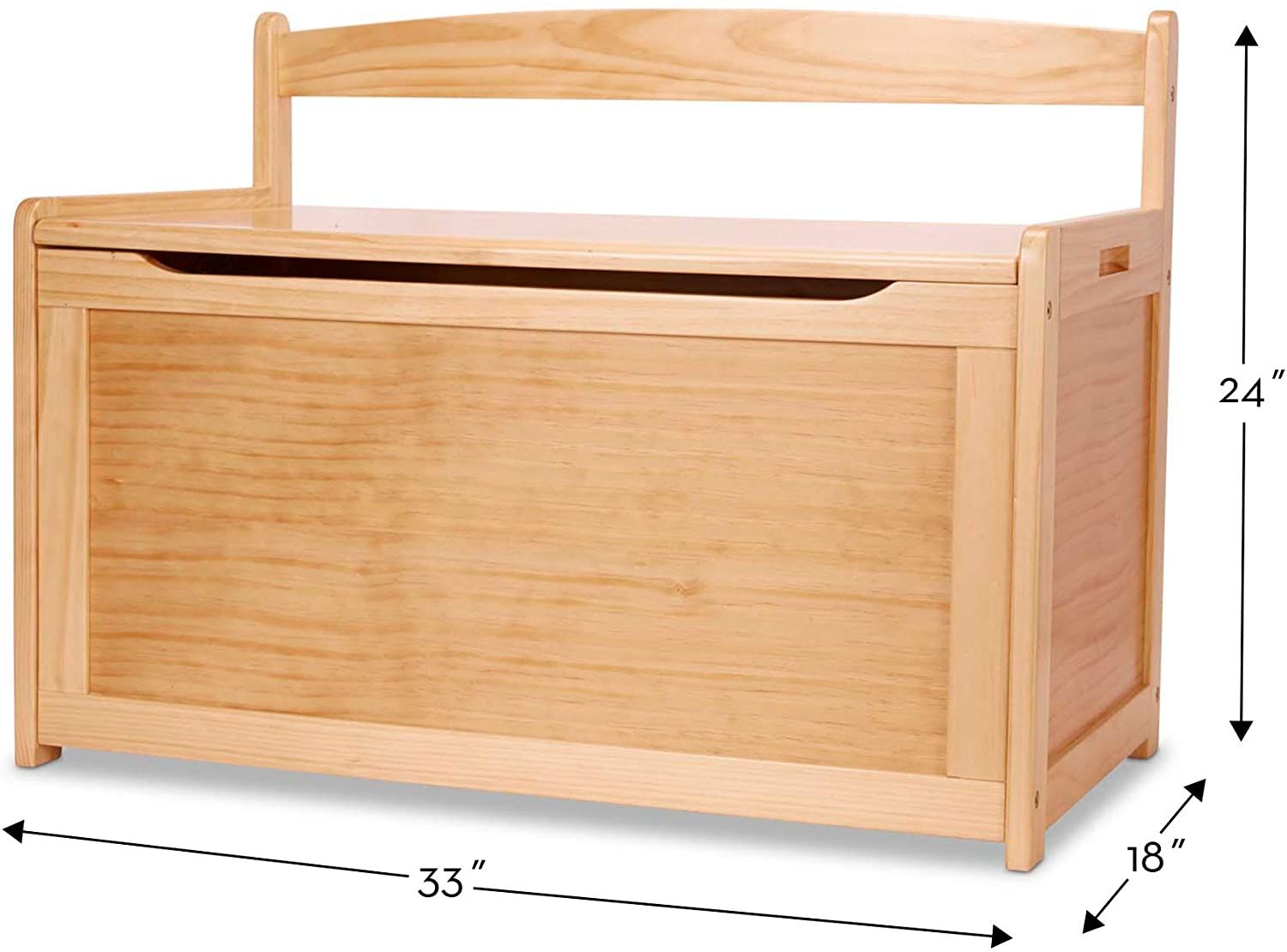 Wooden Toy Chest (Honey) - Toys & Co.
