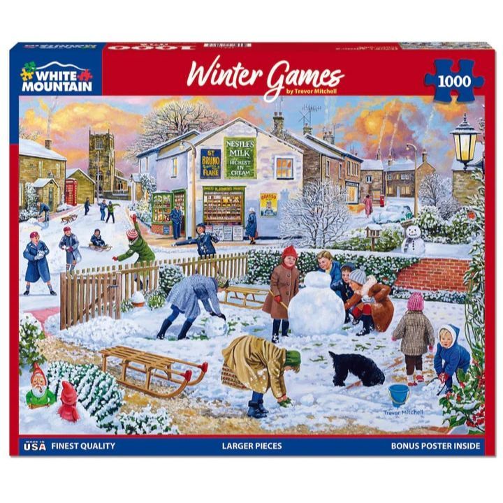 Winter Games 1000 Piece - Toys & Co. - White Mountain Puzzles