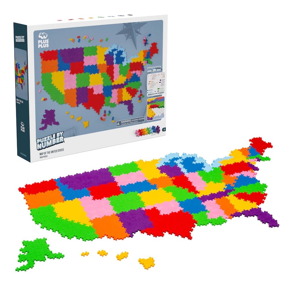 Puzzle By Number - US Map - Toys & Co.