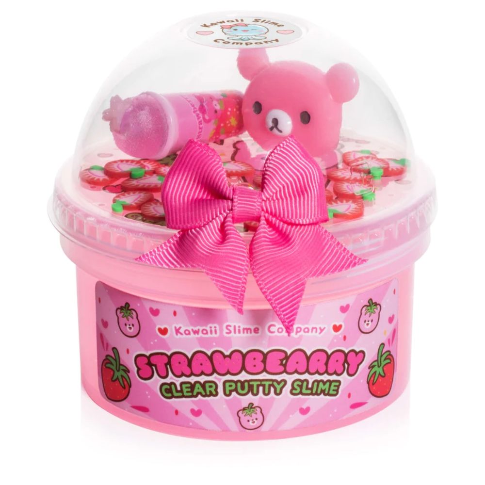 Straw-Bearry Putty Clear Slime - Toys & Co. - Kawaii Slime Co