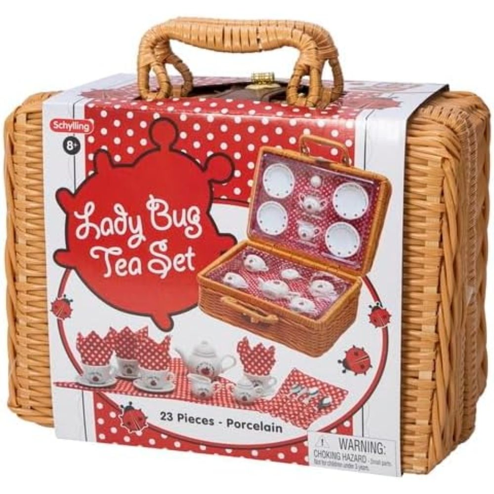 Ladybug Tea Set Basket - Toys & Co. - Schylling