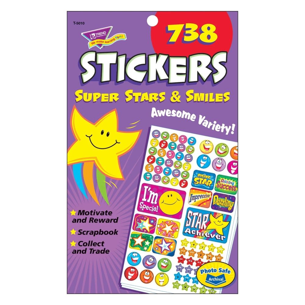 Super Star & Smiles Stickers - Toys & Co. - Trend Enterprises