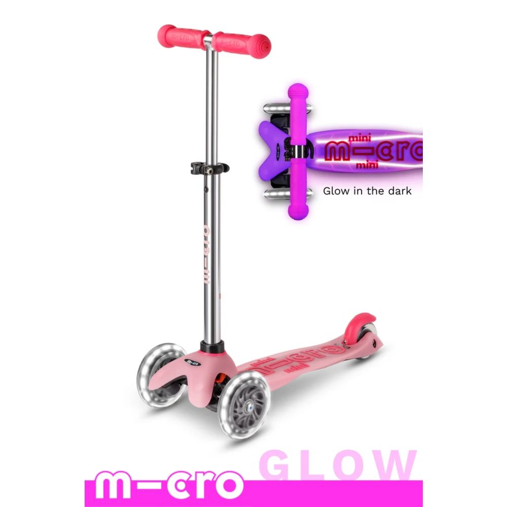 Micro Mini Glow LED Scooter - Frosty Pink - Toys & Co.